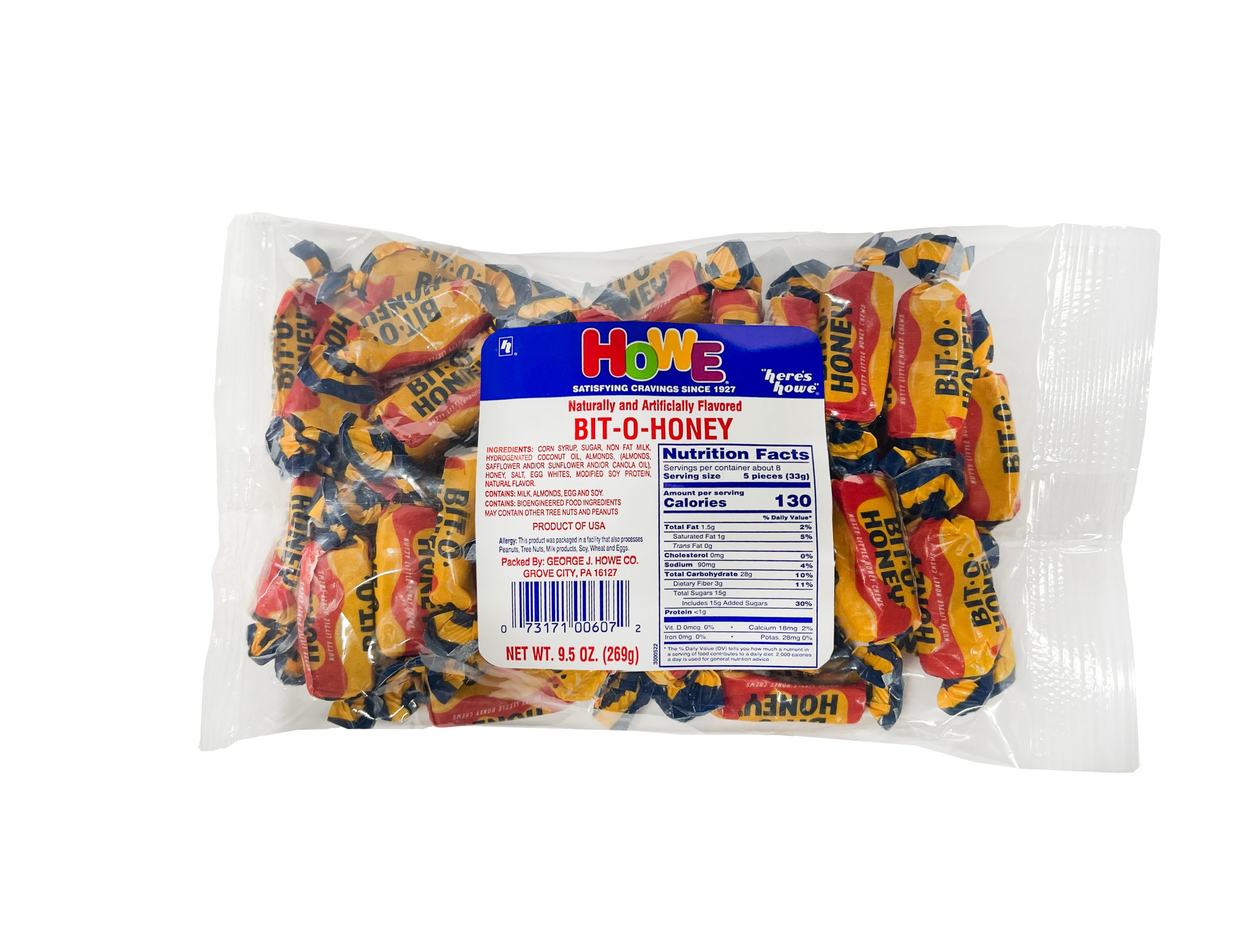 Howe Bit O Honey Chewy Candy, 9.5 oz, Bag - Howe Wholesale Development Site